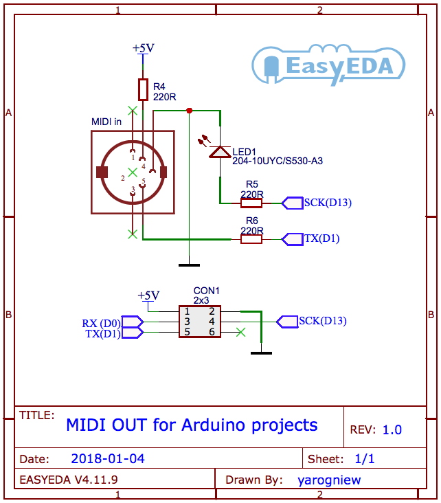 Wkraczamy w świat dźwięków. Wysyłanie nut przez MIDI. - Arduino dla strasznych lamerów